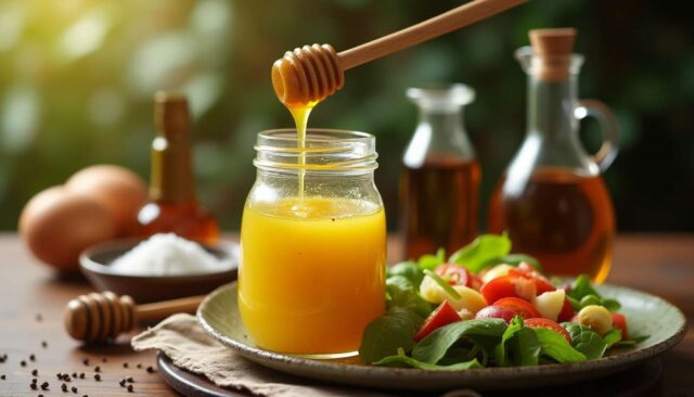 Recette facile de vinaigrette au miel : saveurs sucrées-salées