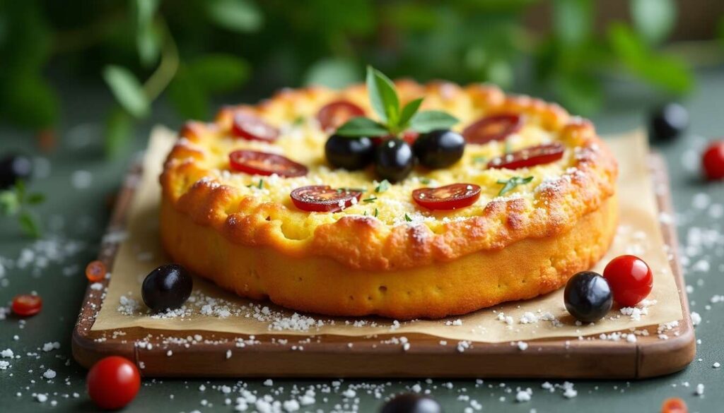 Délicieux cake apéritif : olives et tomates séchées