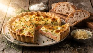 Recette de quiche saumon-poireau : un délice au fromage frais